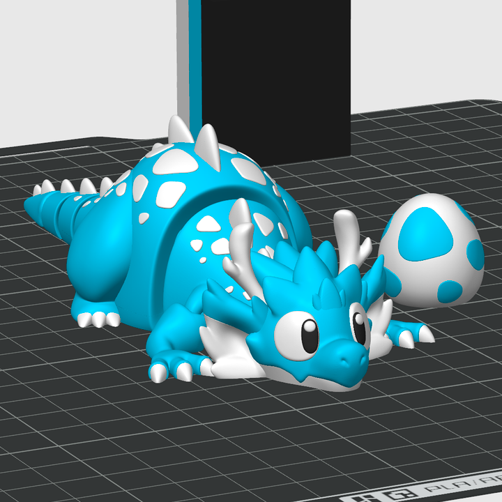 3D Printable Flexi Dragon Print-in-place by 3DGOB