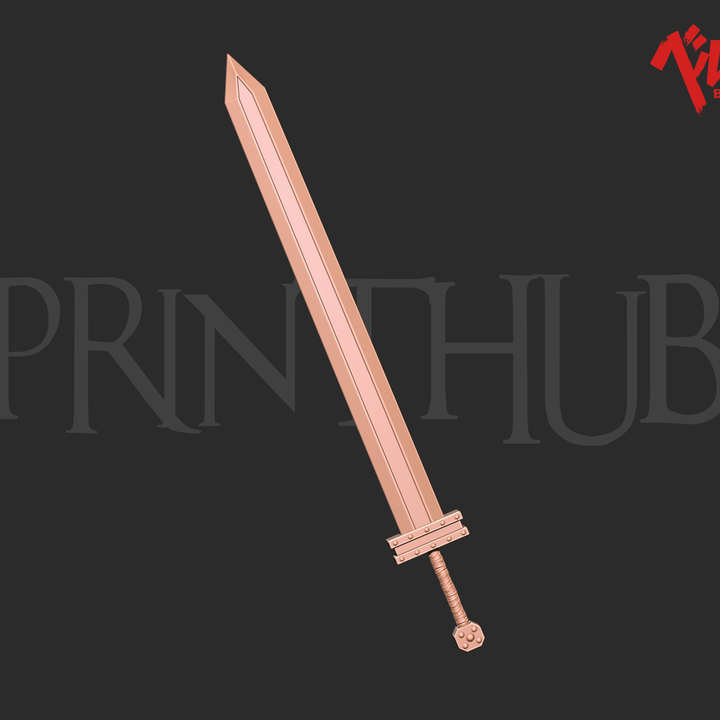 3D Printable Guts Hawk Raider sword for cosplay prop by Printhub