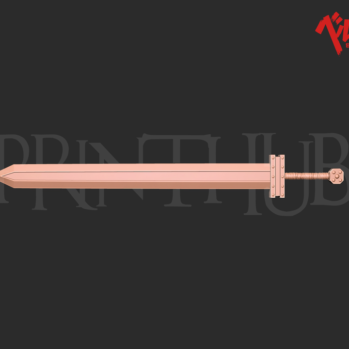 3D Printable Guts Hawk Raider sword for cosplay prop by Printhub