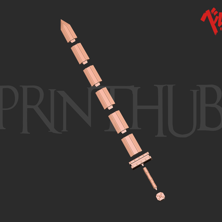 3D Printable Guts Hawk Raider sword for cosplay prop by Printhub