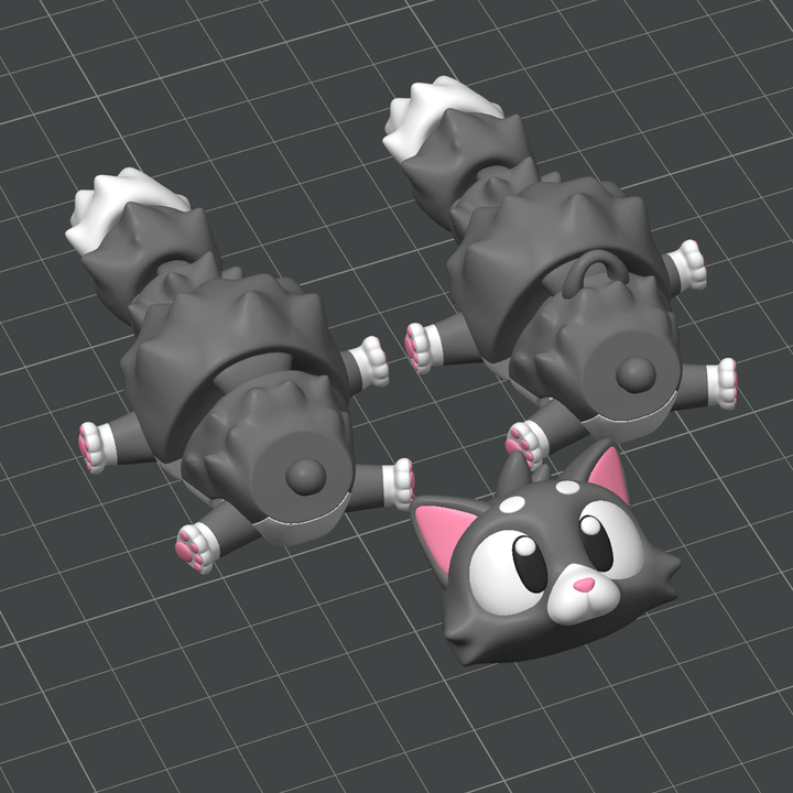 3D Printable Flexi Cat Print-in-place by 3DGOB