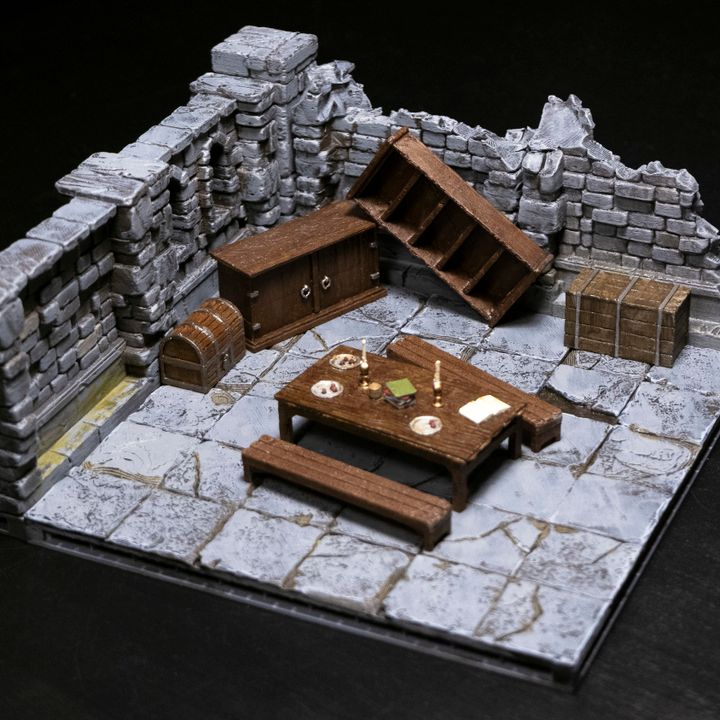 3D Printable DECREPIT DUNGEONS: PROPS KIT - Tiles from the Crypt by ...