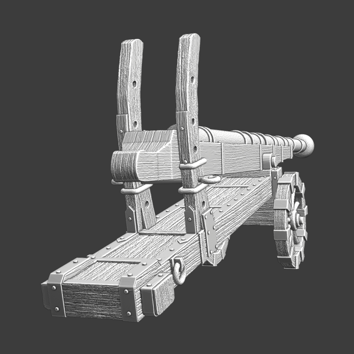 3D Printable Medieval long range precision cannon by Northern Crusades ...