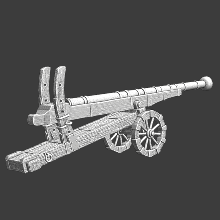 3D Printable Medieval long range precision cannon by Northern Crusades ...
