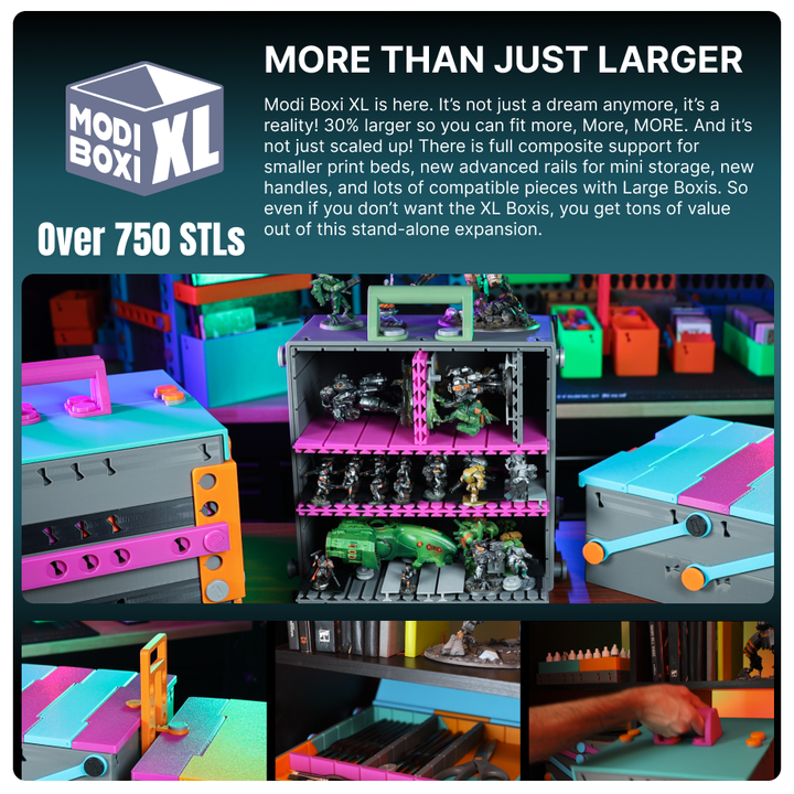 3D Printable Modi Boxi XL - 3D Printable Gaming Storage Solution by ...