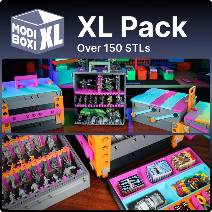 3D Printable Modi Boxi XL - 3D Printable Gaming Storage Solution by ...