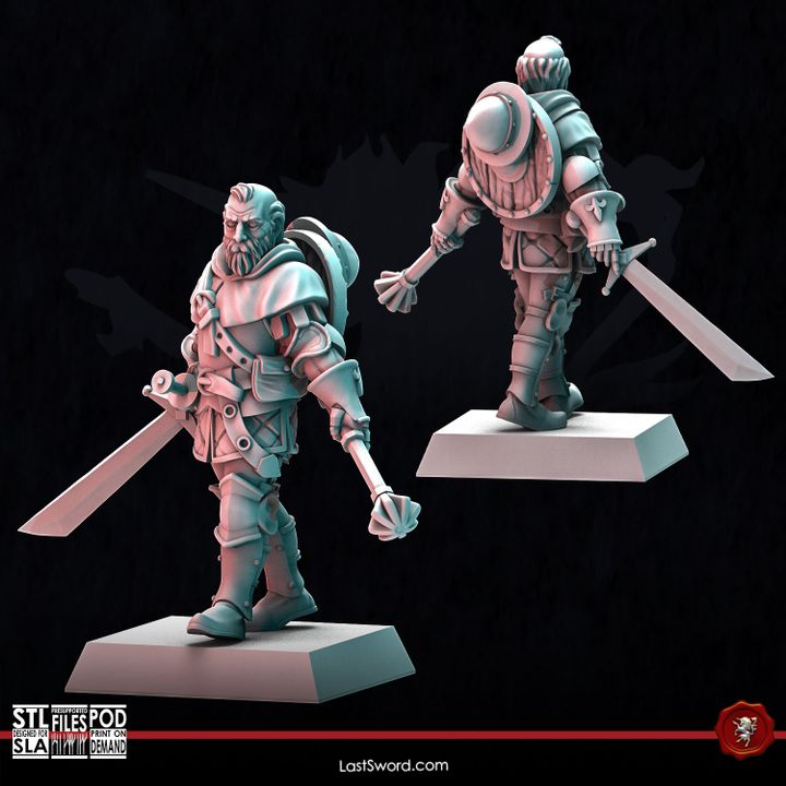 3D Printable Sergeant At Arms by LastSword Miniatures