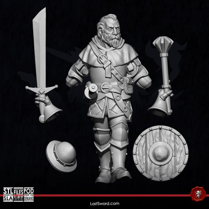 3D Printable Sergeant At Arms by LastSword Miniatures