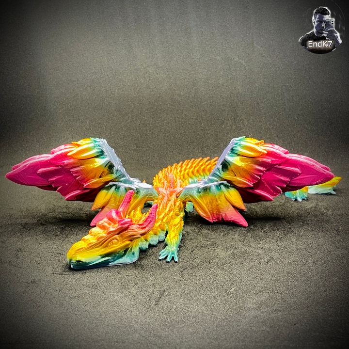 3D Printable Big Glorious Dragon - Winged - Articulated - Flexi - Print ...