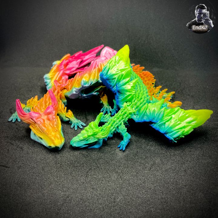3D Printable Big Glorious Dragon - Winged - Articulated - Flexi - Print ...