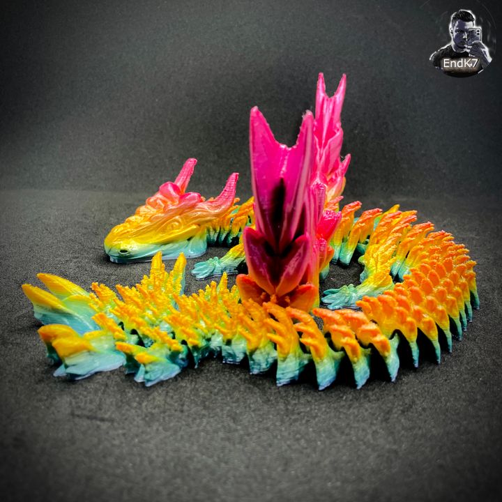 3D Printable Big Glorious Dragon - Winged - Articulated - Flexi - Print ...