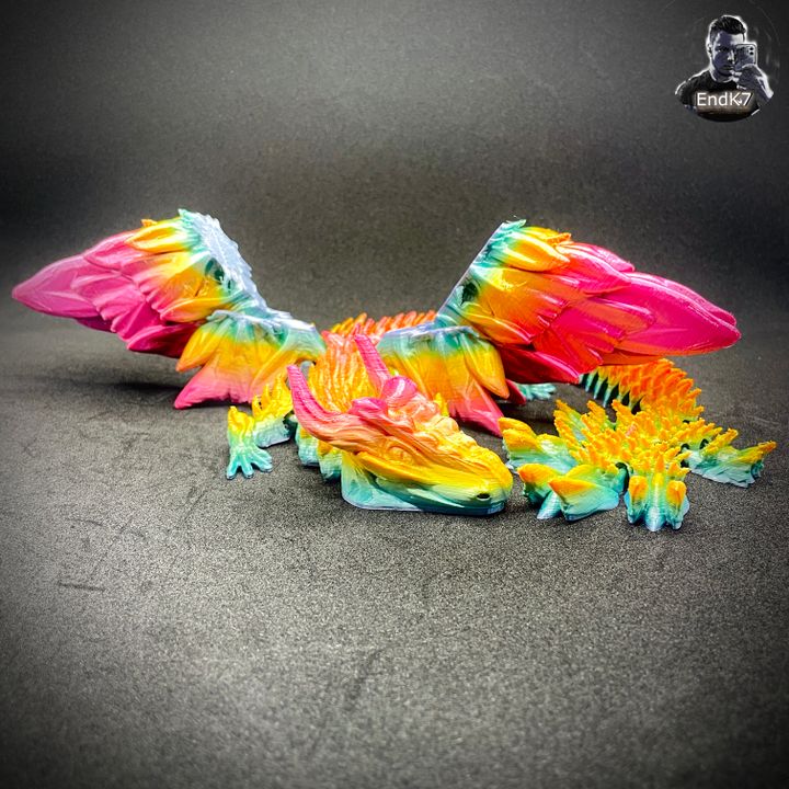 3D Printable Big Glorious Dragon - Winged - Articulated - Flexi - Print ...