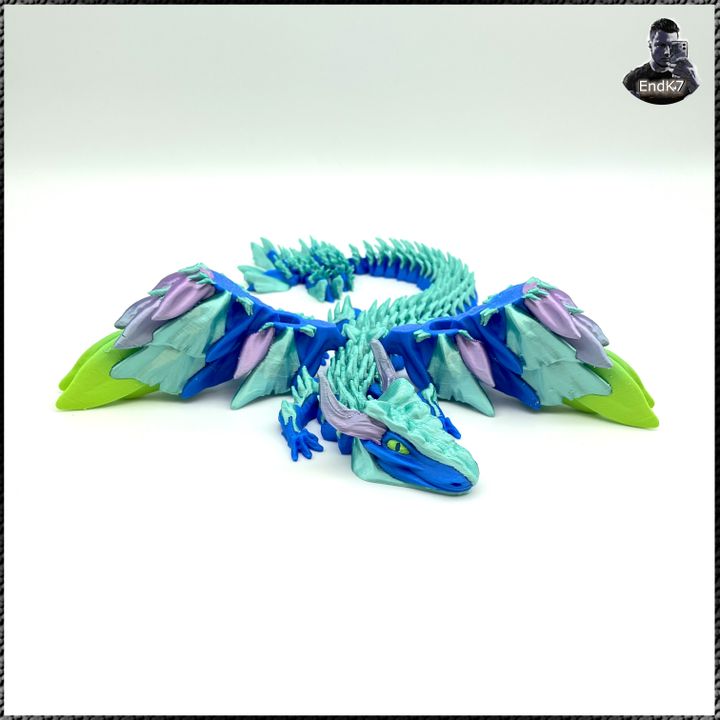 3D Printable Big Glorious Dragon - Winged - Articulated - Flexi - Print ...