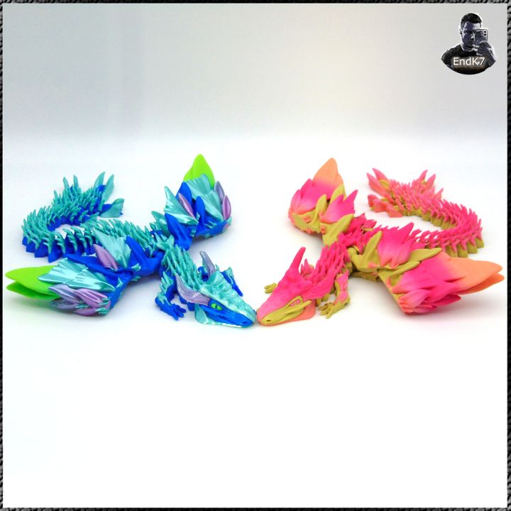 3D Printable Big Glorious Dragon - Winged - Articulated - Flexi - Print ...
