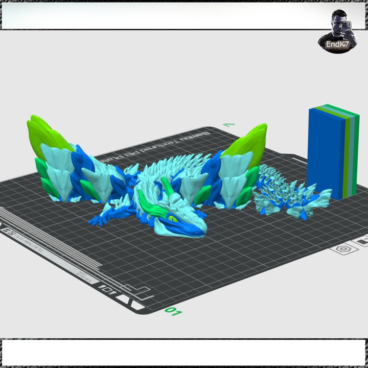 3D Printable Big Glorious Dragon - Winged - Articulated - Flexi - Print ...