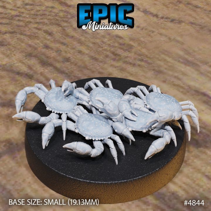 3D Printable Crab Swarm Small / Underwater Claw Hugger / Sea Creature ...