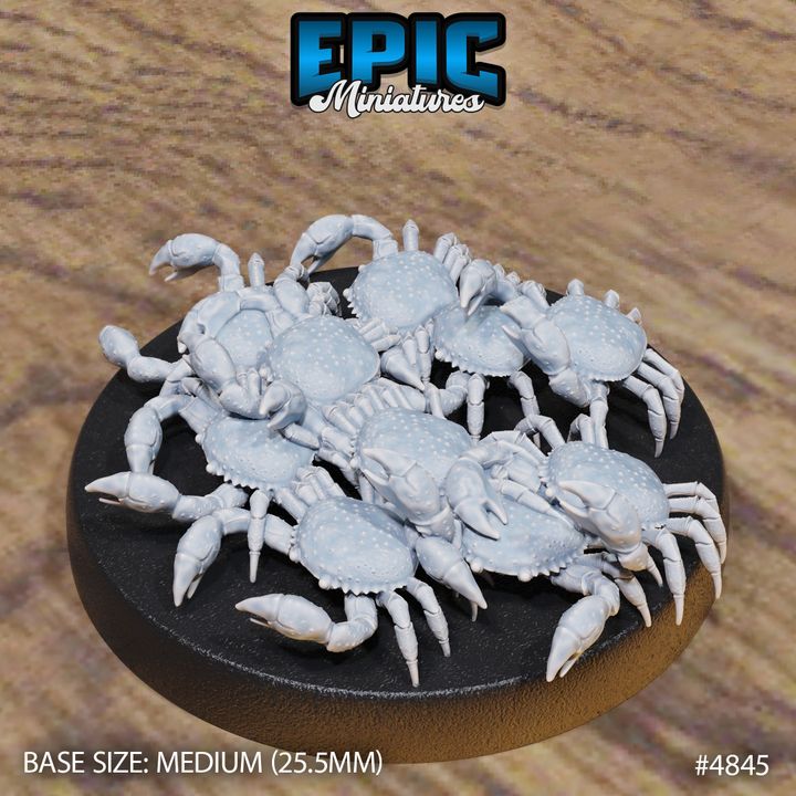 3D Printable Crab Swarm Big / Underwater Claw Hugger / Sea Creature ...
