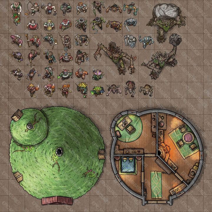 3D Printable Little Folk Virtual Tabletop Token Set / VTT Tokens ...