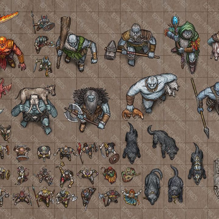 3D Printable Viking Age Virtual Tabletop Token Set / VTT Tokens ...