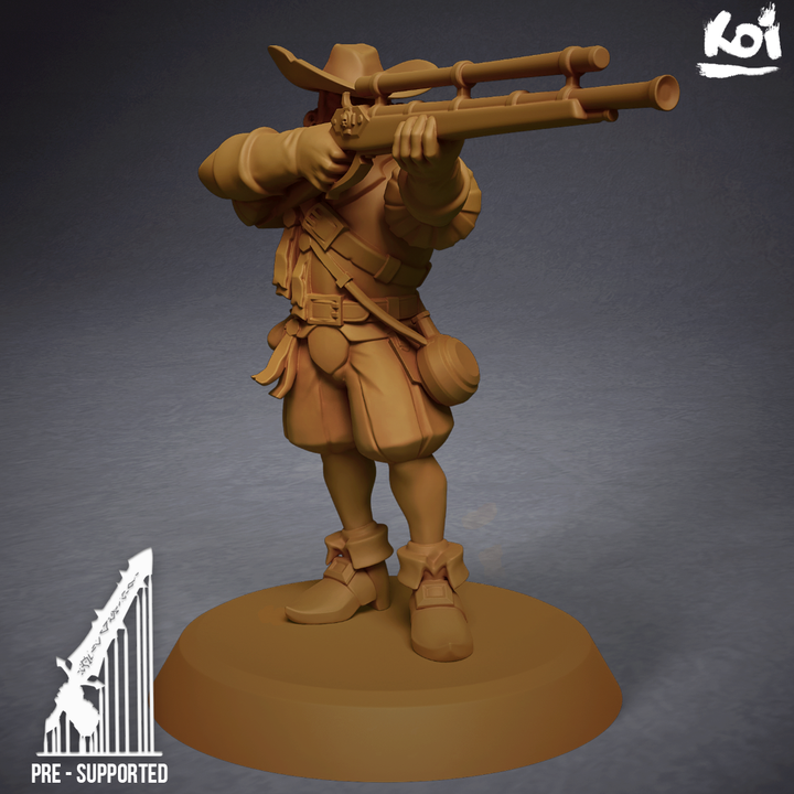 3D Printable Guildmarch Militia - Handgunner 2 by DennyKoi