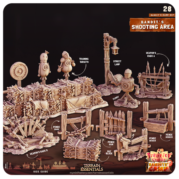 3D Printable Bandits Camp Terrain Set (Pre-Supported) by Terrain ...