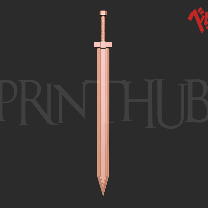 3D Printable Guts Raider Sword for cosplay prop by Printhub