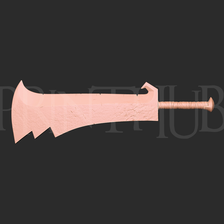 3D Printable Guts Horse Killing Sword for cosplay by Printhub