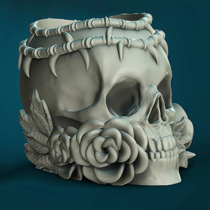 3D Printable Tango Skull Planter - STL Format 3D Printable Ready File ...