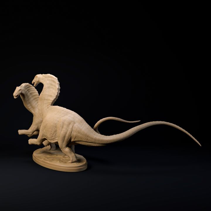 3D Printable Amargasaurus fight 1-35 scale pre-supported dinosaur by ...