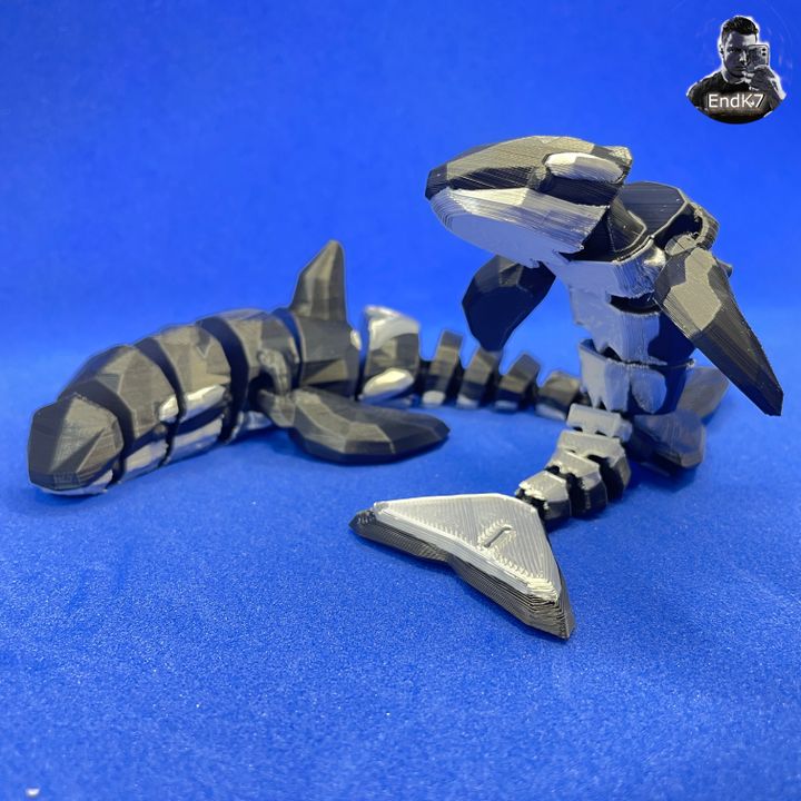 3D Printable Flexi Orca Whale - Low Poly - Articulated - Print in Place ...