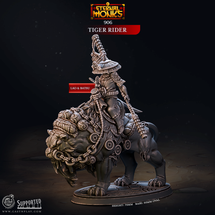 3D Printable Tiger Rider (Pre-Supported) | Cast n Play by Cast n Play