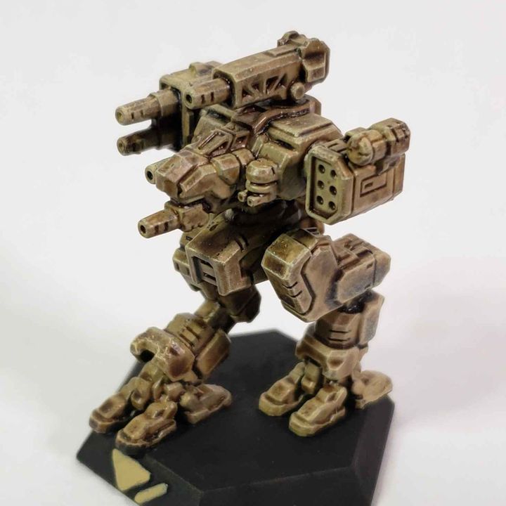 3D Printable 6mm Mech: Fixed Pose StarRacer by Mako Prints