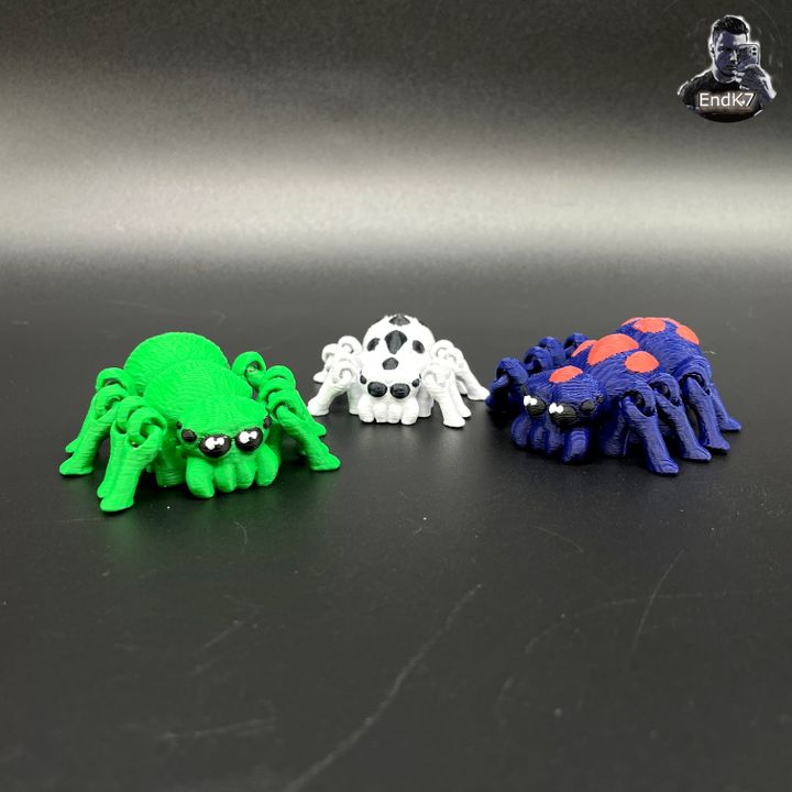 3D Printable Articulated Spider - Print in Place - No Supports by EndK7