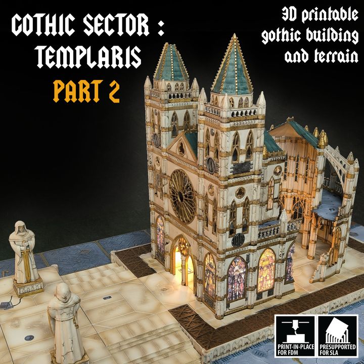 3D Printable Gothic Sector : Templaris Part 2 - Modular Sample by ...