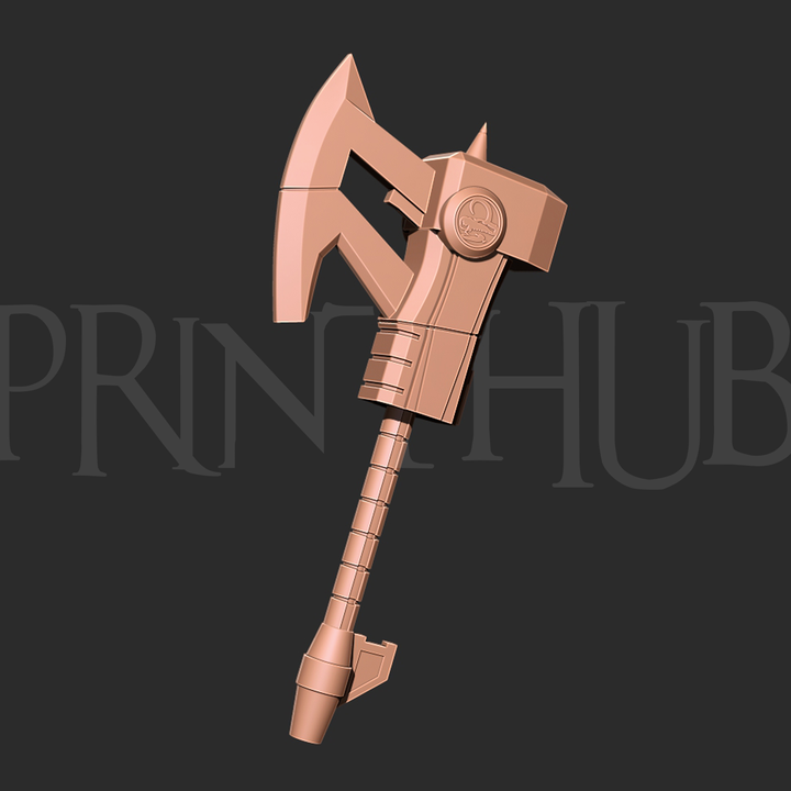 3D Printable Mmpr Power rangers Black axe 3D print model by Printhub