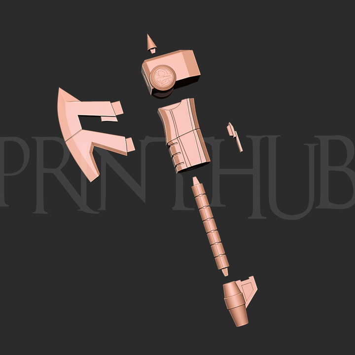 3D Printable Mmpr Power rangers Black axe 3D print model by Printhub