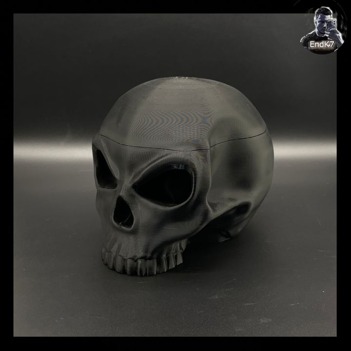 3D Printable Skull Container Box 💀 by EndK7