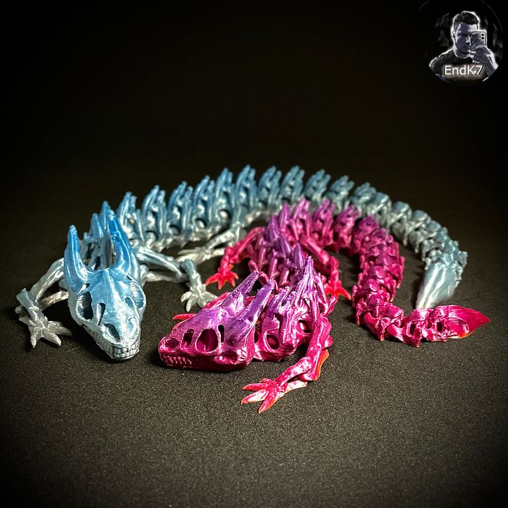 3D Printable Skeleton Dragon - Articulated - Print in Place - No ...