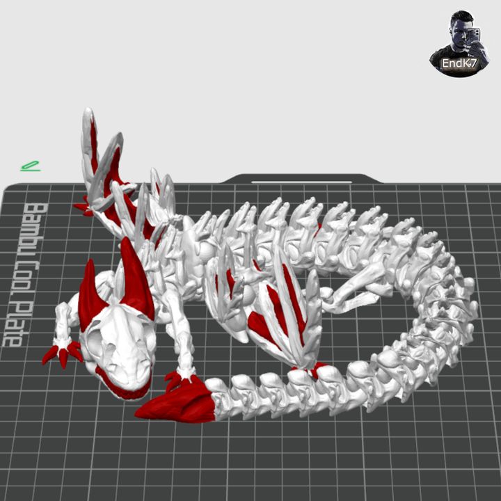 3D Printable Big Skeleton Dragon - Winged - Articulated - Flexi - Print ...