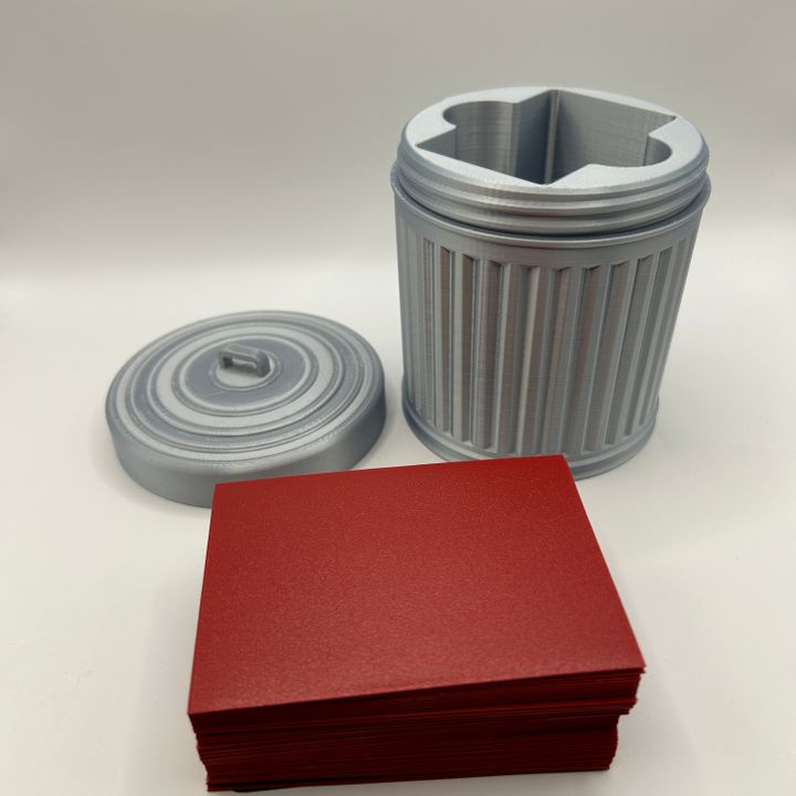 3D Printable The Metallic Trash Can Deck Box - Magic the Gathering, EDH ...