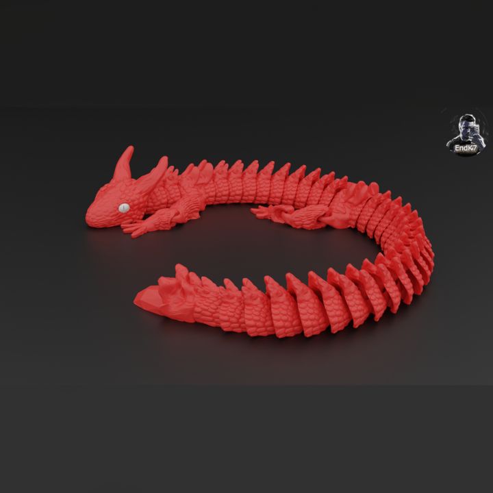 3D Printable Diabolical Dragon Snake - Articluated - Print in Place ...