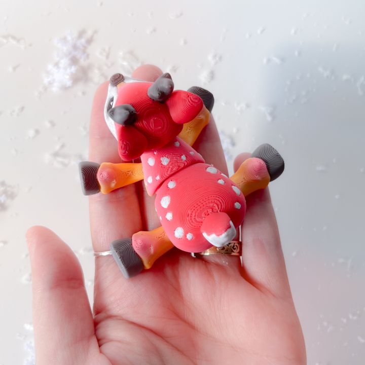 3D Printable Deer Flexi and Sleigh by Layersingreen