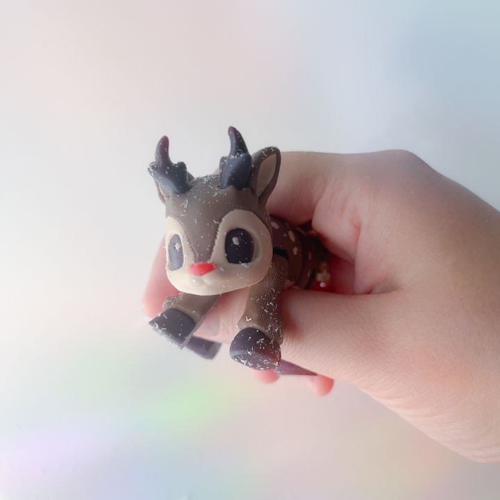 3D Printable Deer Flexi and Sleigh by Layersingreen
