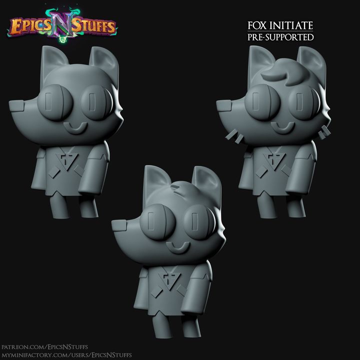 3D Printable Fox Initiate (3 variants), Cult of the Lamb Miniature, Pre ...