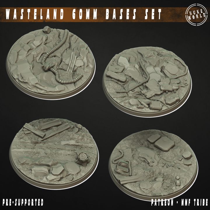 Download Wasteland 60mm Bases and Toppers Set von Nuke World