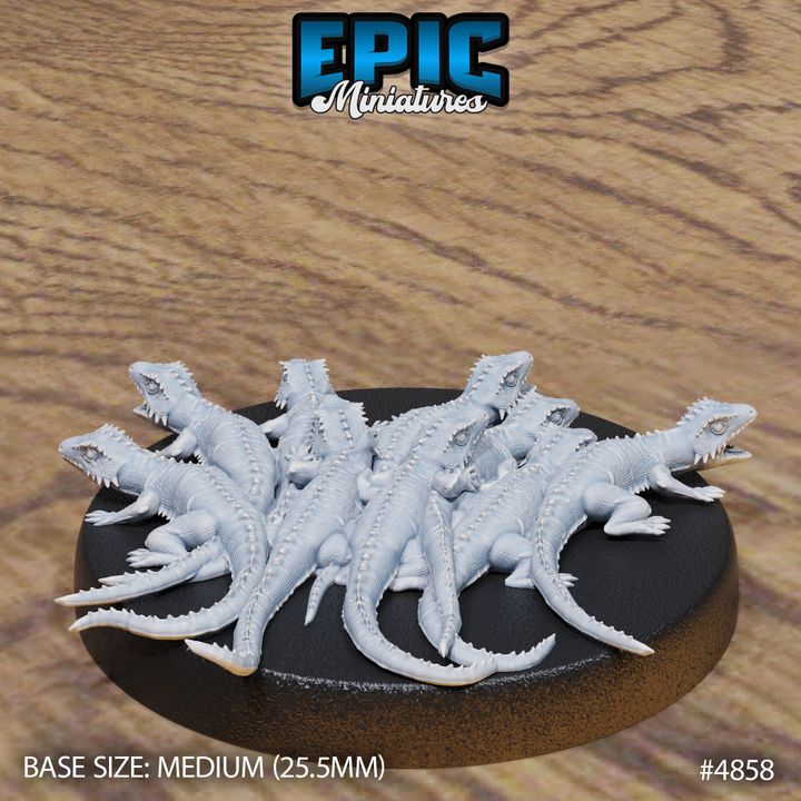 3D Printable Lizard Swarm Big / Reptile Beast / Wild Animal / Draconic ...