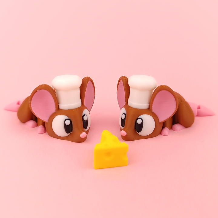 3D Printable Flexi Chef Mouse Print-in-place by 3DGOB