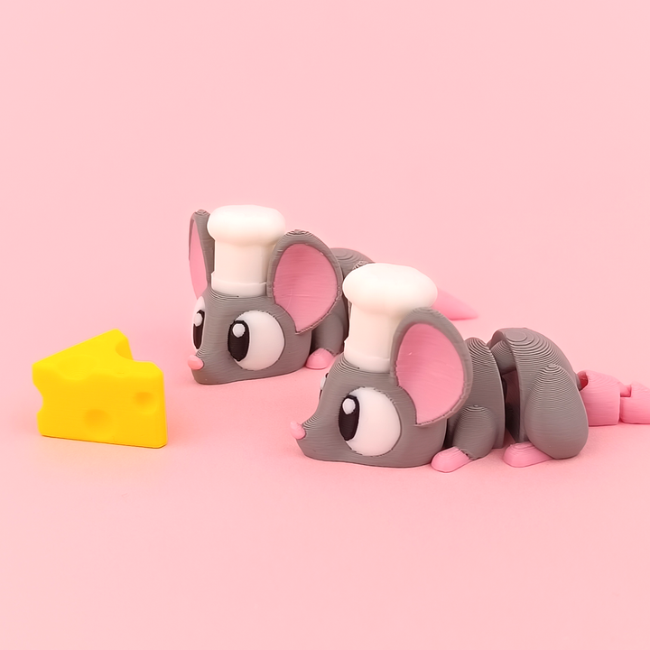 3d Printable Flexi Chef Mouse Print In Place By 3dgob