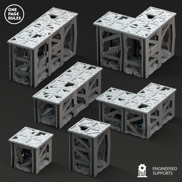 3D Printable Urban Platforms Terrain by One Page Rules