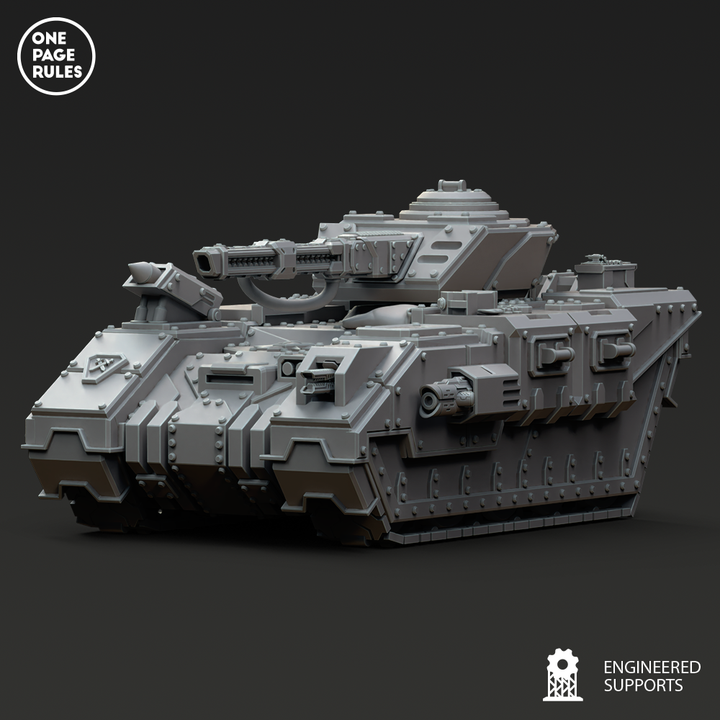 3D Printable Battle Tank - Human Defense Force by One Page Rules